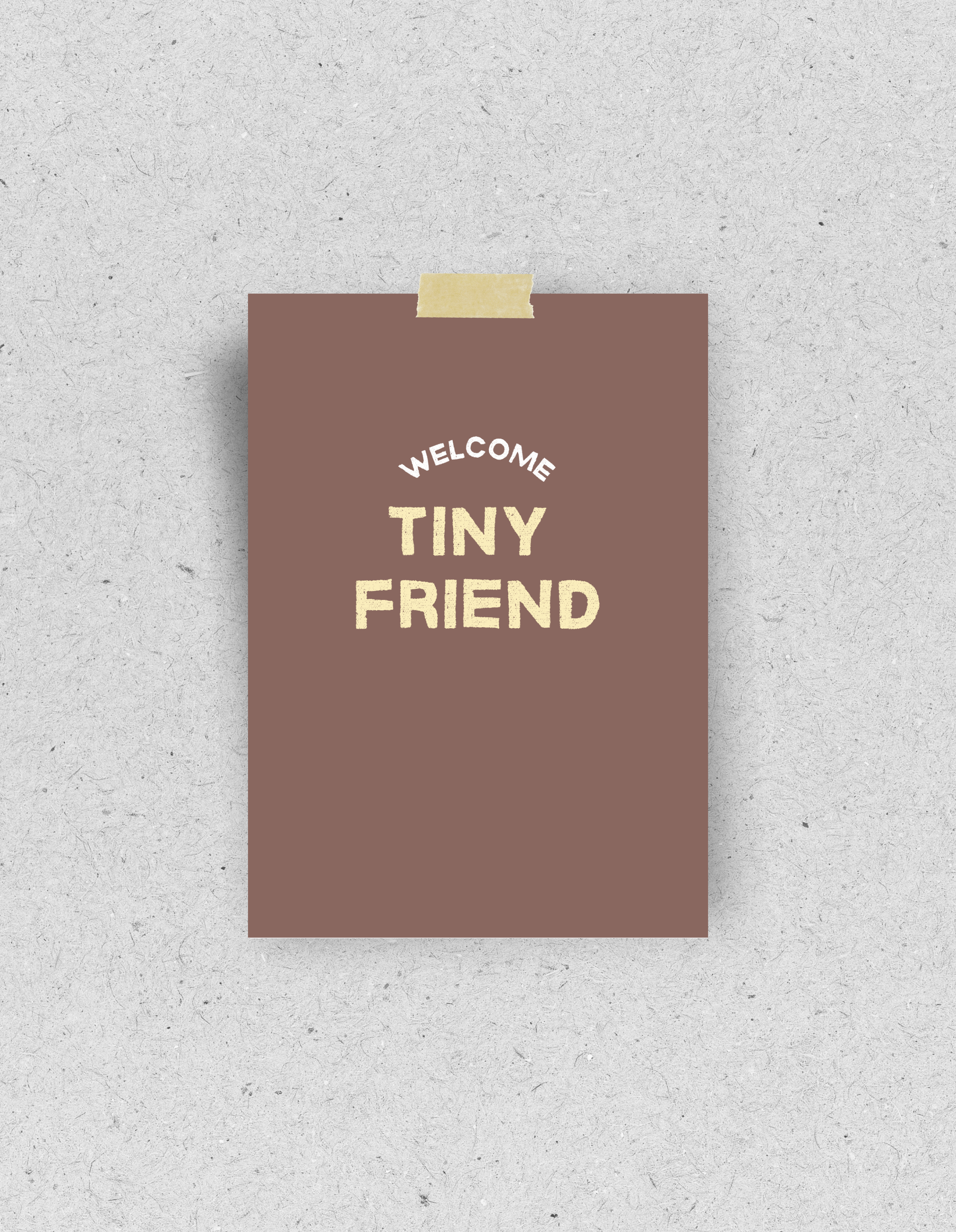 Postkarte "Welcome tiny friend" | Recyclingpapier – hellopinlin